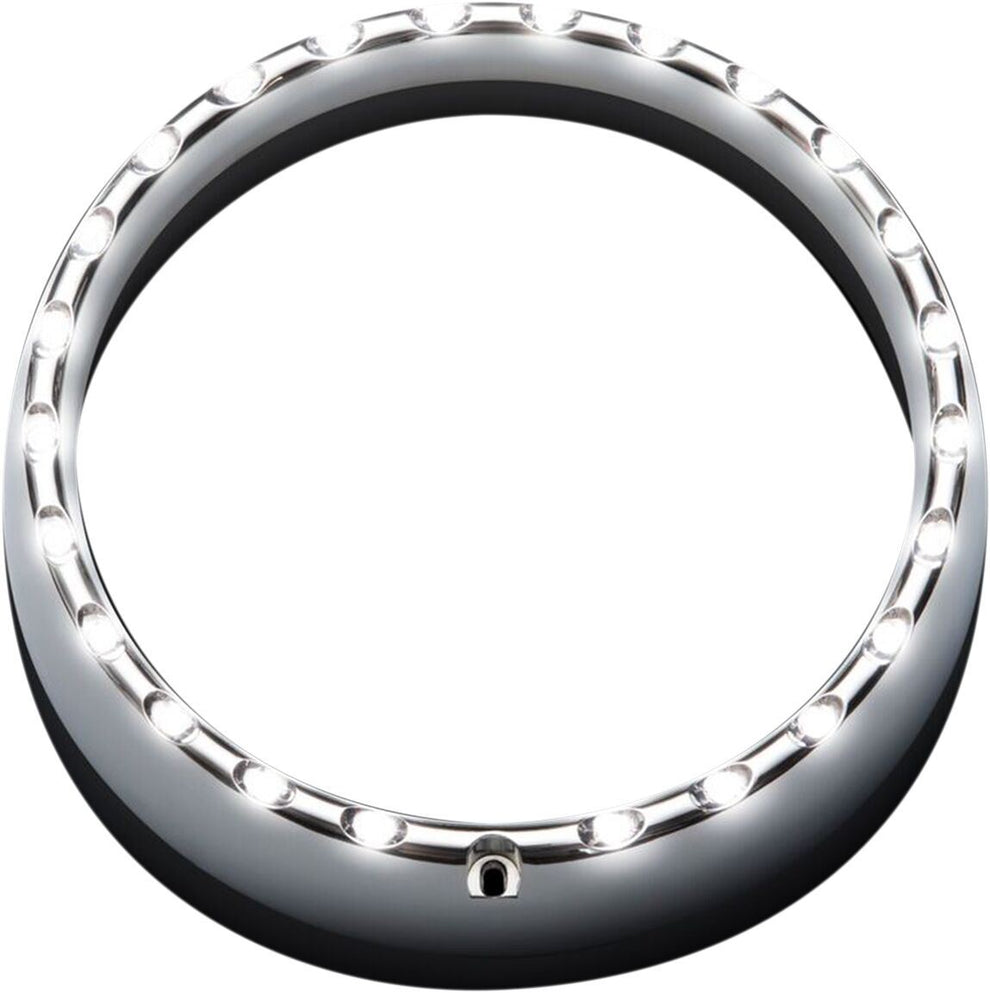 Custom Dynamics 7" LED Headlight Trim Ring Harley FLHTC 1690 12-13 CDT ...